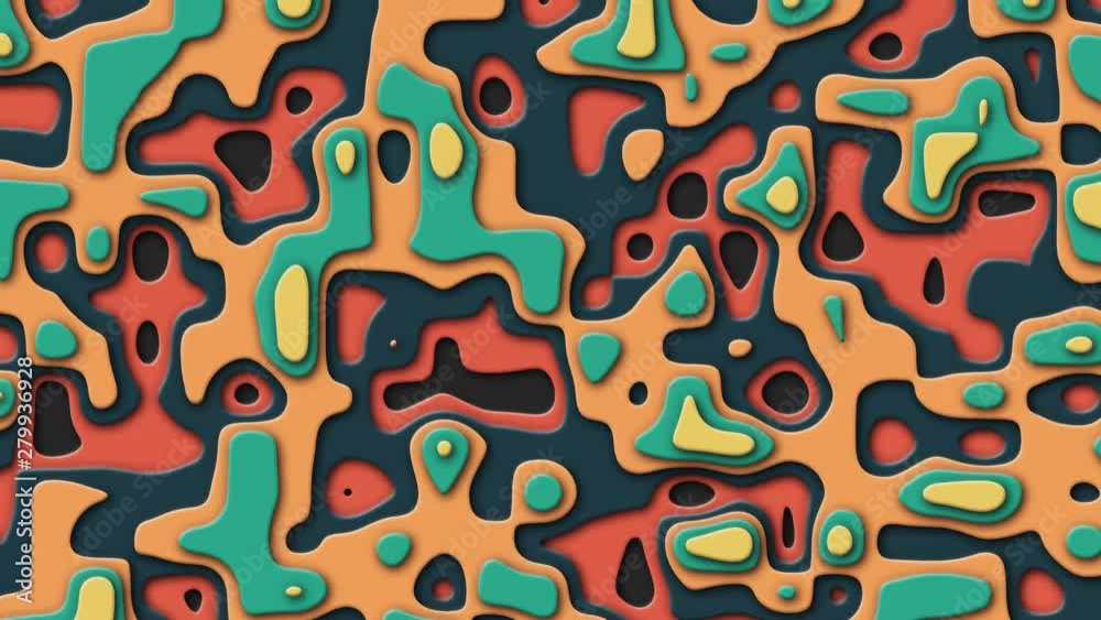 Morphing of a shape similar to a liquid layered topographic map ...