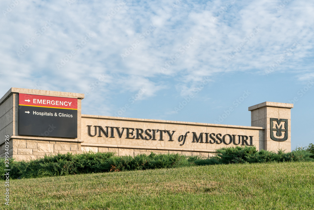 Entrance Sign and Logo to the University of Missouri Stock Photo ...