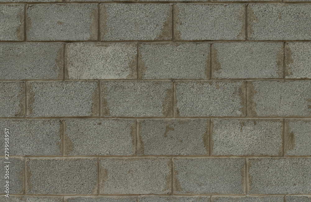Old conctete blocks wall texture background. Exterior grey cinder block ...