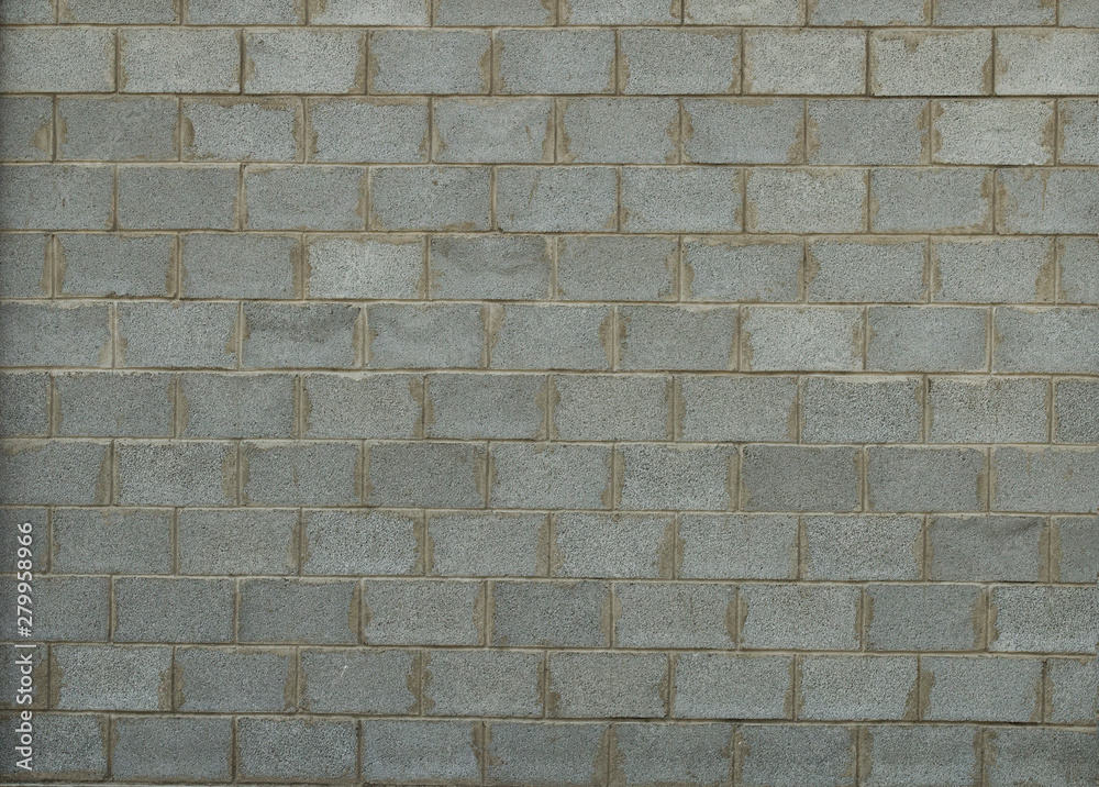 Old conctete blocks wall texture background. Exterior grey cinder block ...