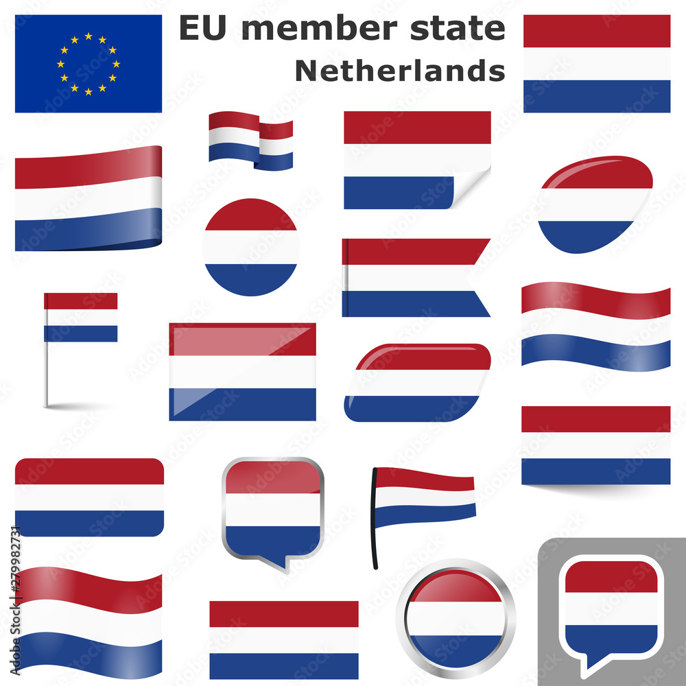 flags with country colors of the Netherlands Stock Vector | Adobe Stock
