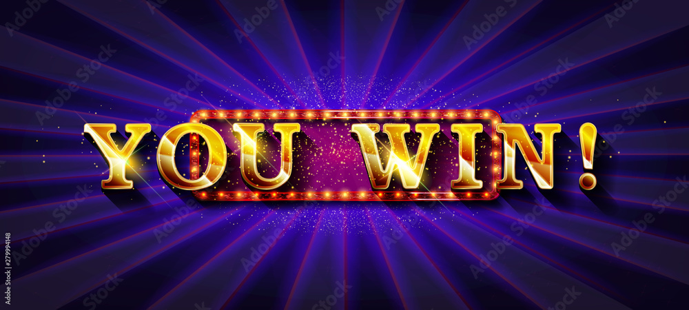 You win banner design. Stock Vector | Adobe Stock