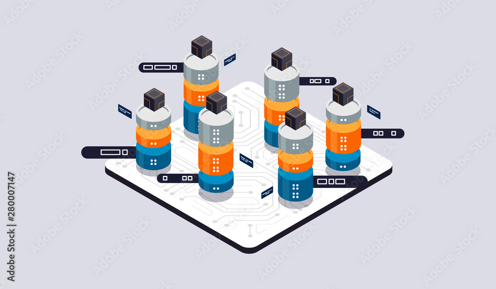 Isometric design concept virtual reality and augmented reality ...