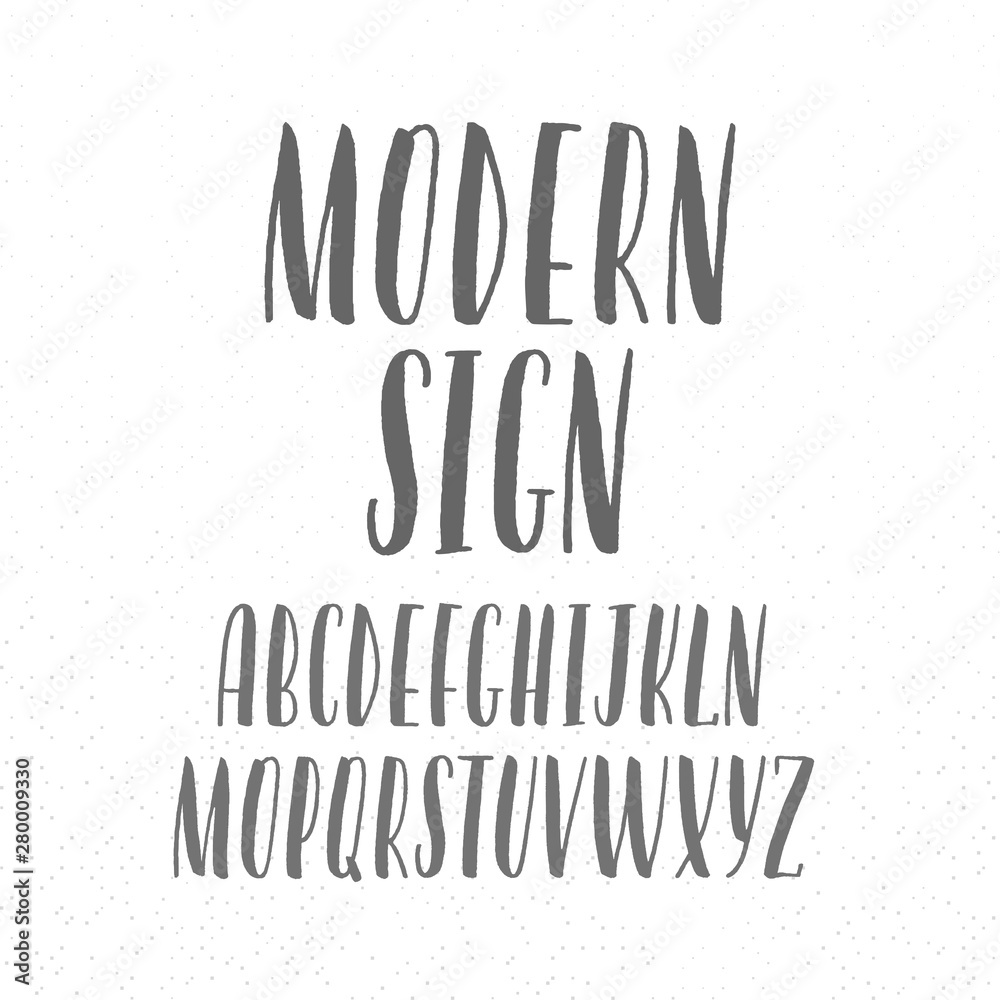 Modern font on texture background, hand-drawn alphabet, capital ...