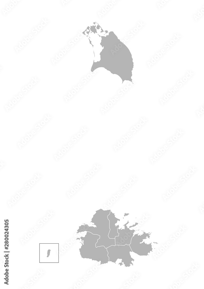 Vector isolated illustration of simplified administrative map of ...