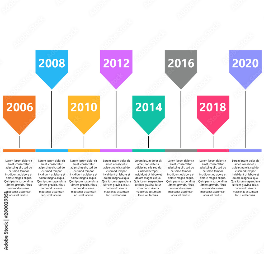 retro timeline infographic. road map, infographic template with ...