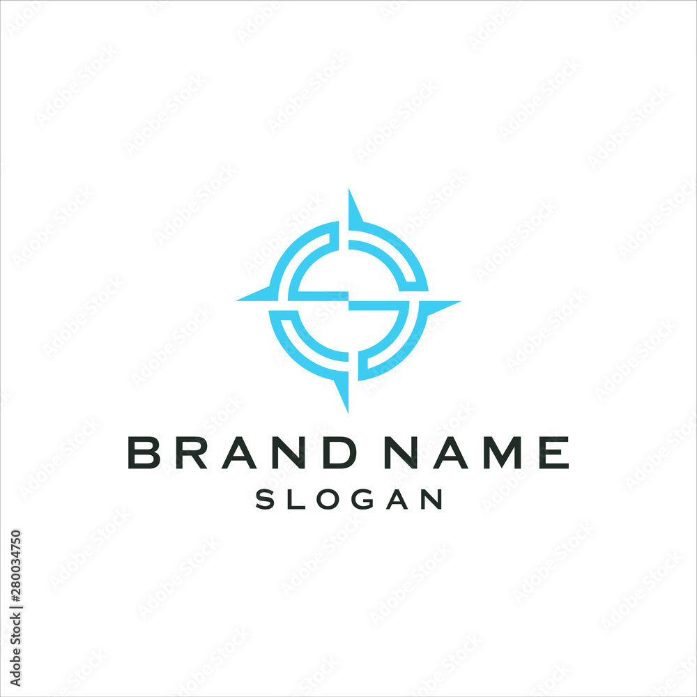 compass vector logo icon graphic template download Stock Vector | Adobe ...