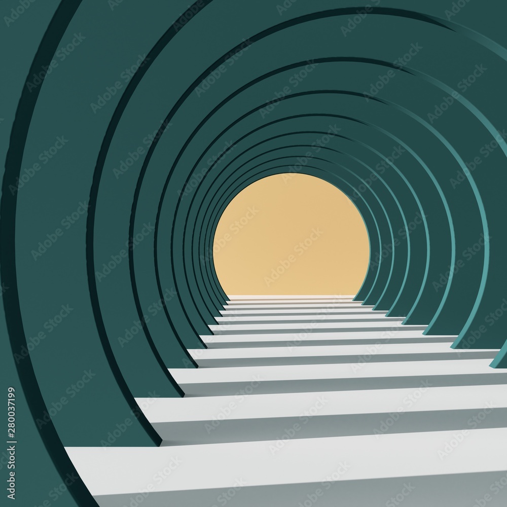 Cartoon round tunnel Stock Illustration | Adobe Stock