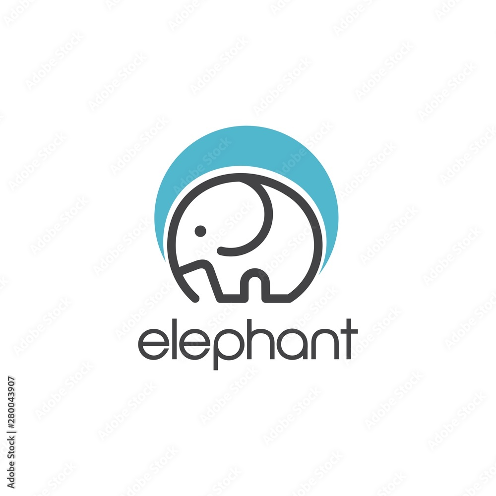 elephant. logo design vector icon template download Stock Vector ...