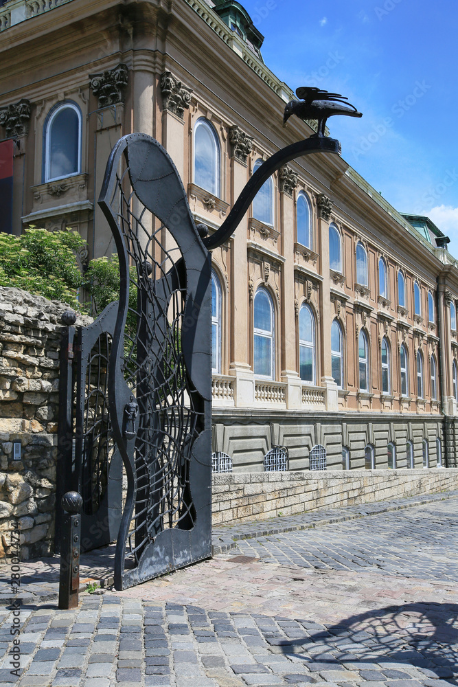 Corvin Gate on St. George Square of Royal Palace of Budapest,with big ...