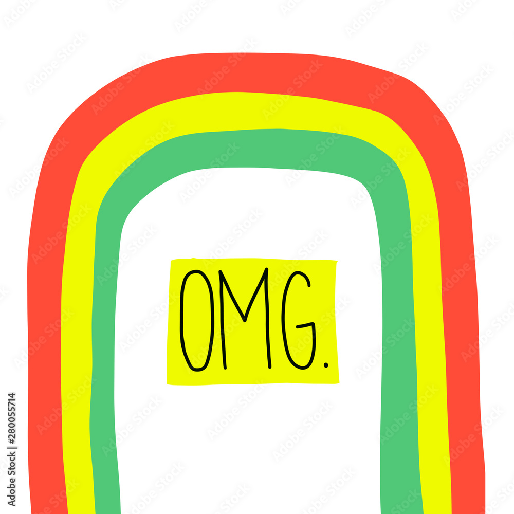 OMG Oh my god hand drawn lettering, hand written quote for surprise ...
