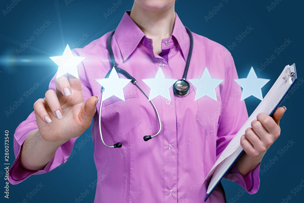 The concept rating of medical services. Stock Photo | Adobe Stock