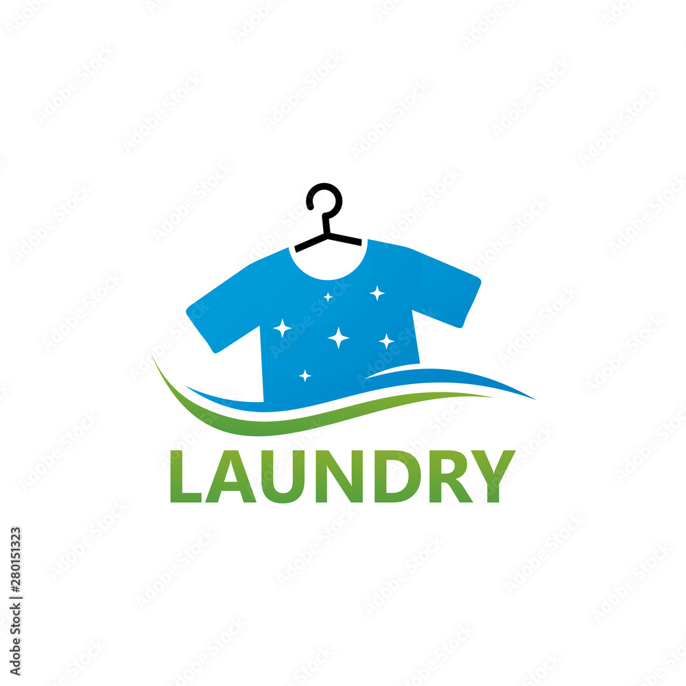 Washing Laundry Logo Template Design Vector, Emblem, Design Concept ...