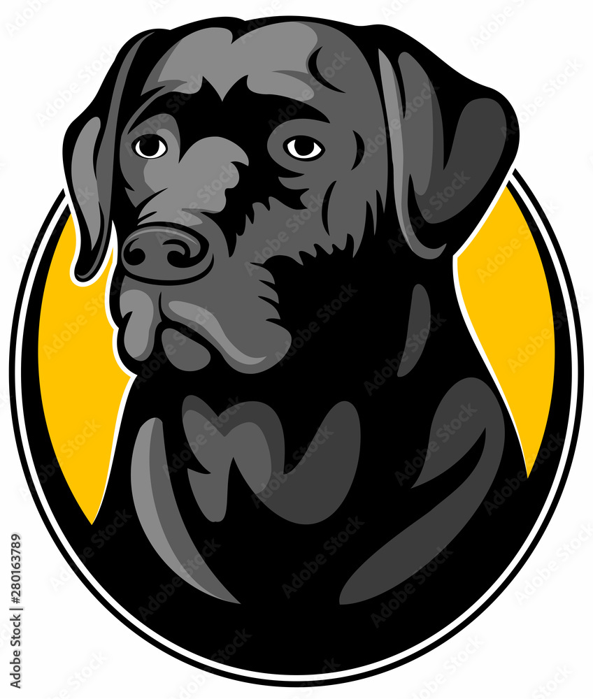 Labrador retriever dog, realistic vector image. Stock Vector | Adobe Stock
