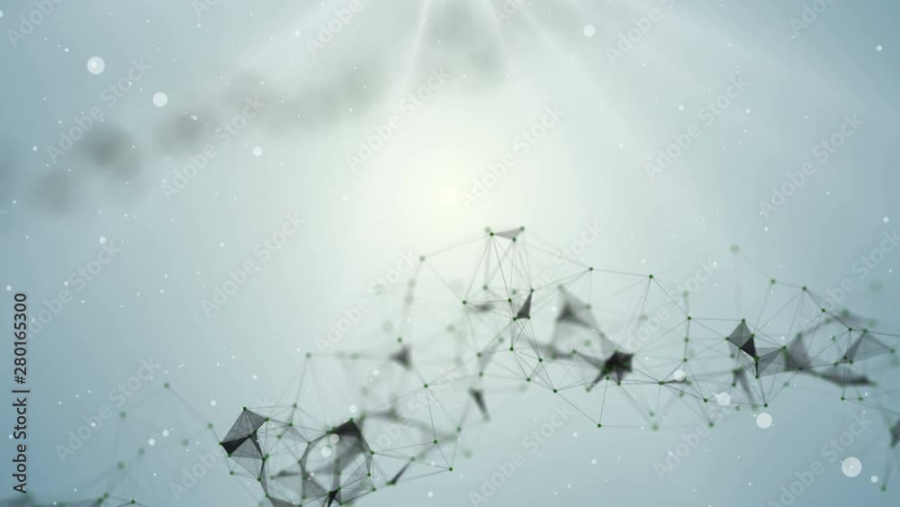 Virtual neurons firing in an artificial intelligence deep learning neural network concept. vídeo ...