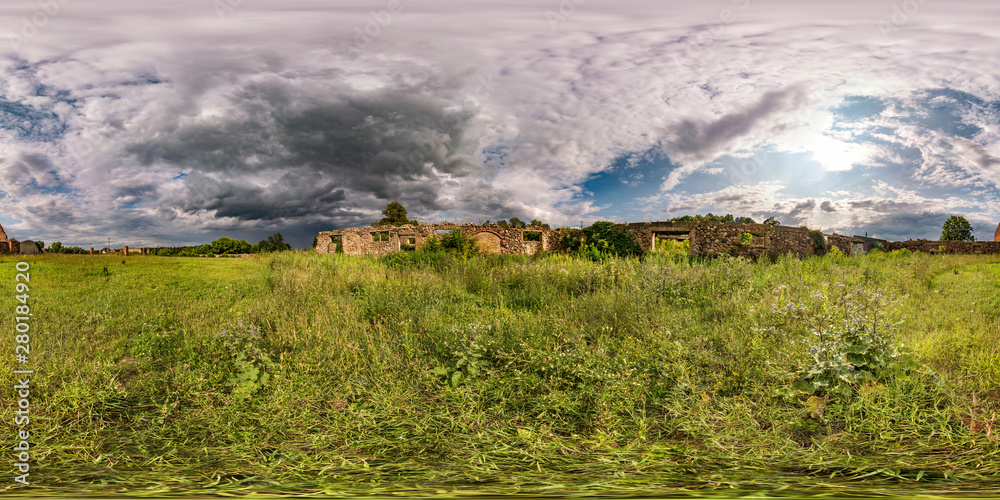 Full spherical seamless hdri panorama 360 degrees angle view near walls ...