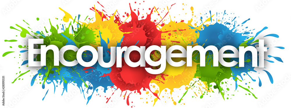 Encouragement in splash’s background Stock Illustration | Adobe Stock