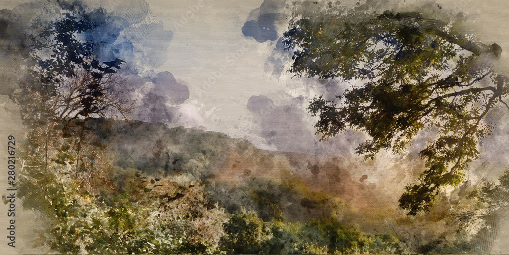 Burned Forest Painting