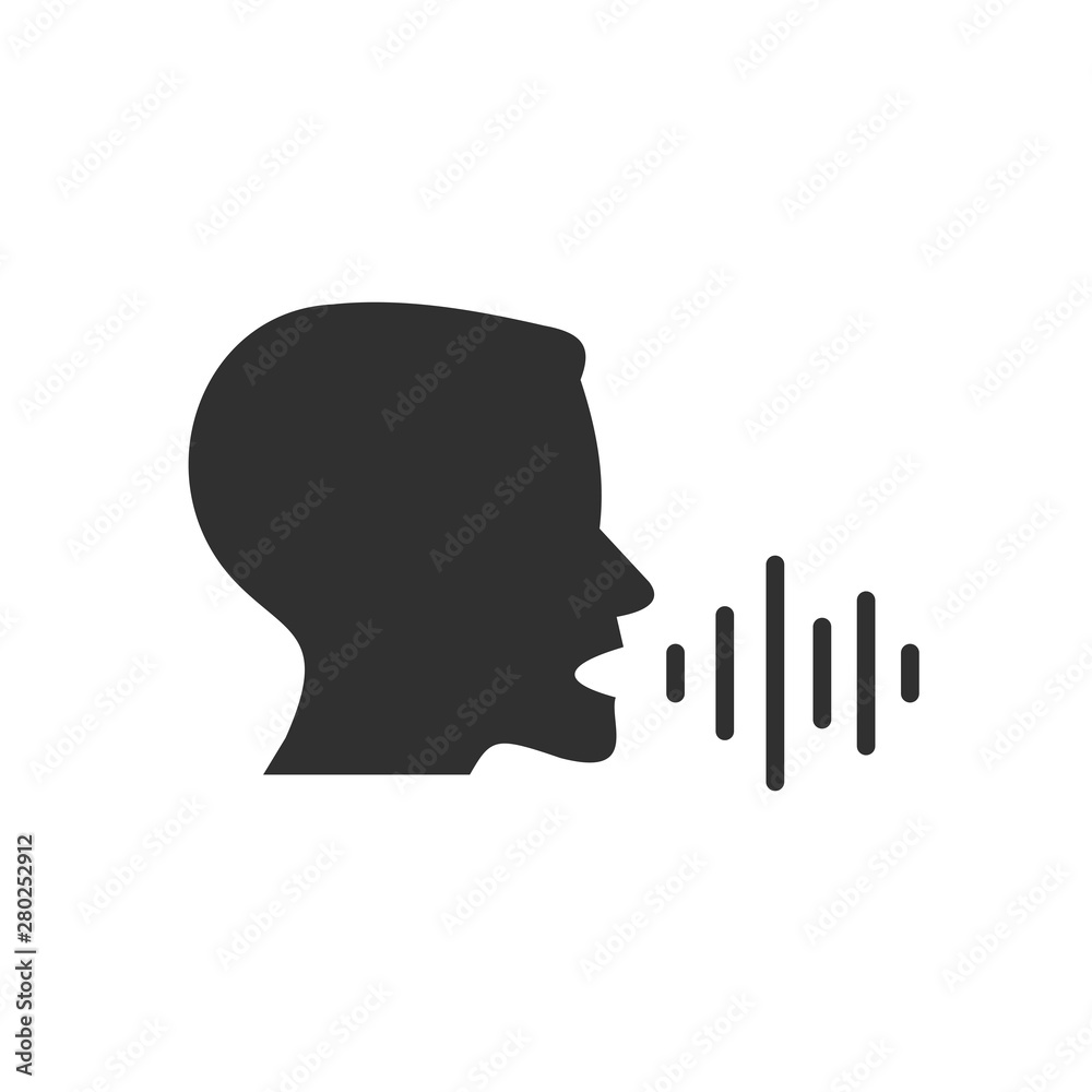Voice recognition concept icon template color editable. Voice control ...
