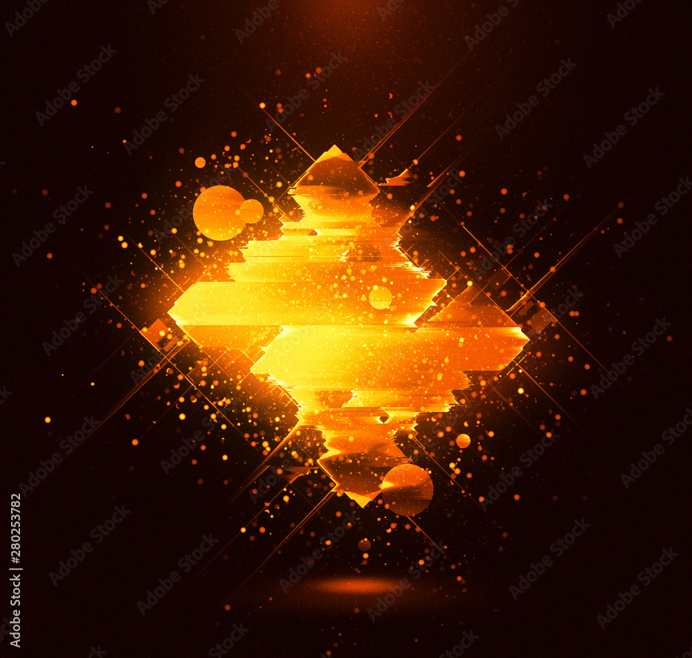 Led Light. luma effect. Future tech. Glare cubes. Digital signal ...