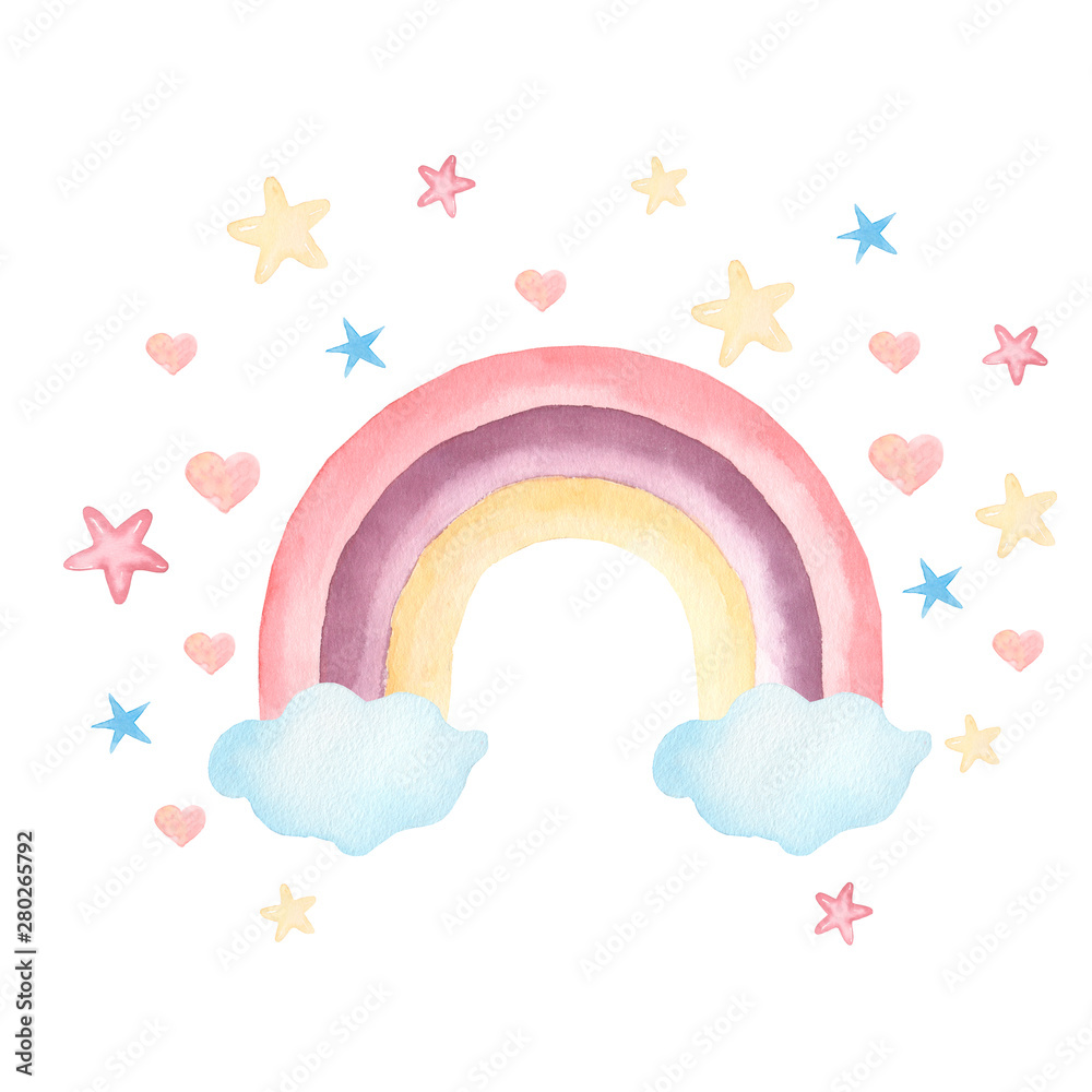 Rainbow Stars And Hearts