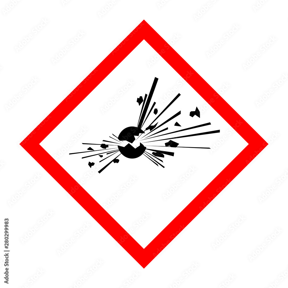 Pictogram for explosive substances Stock Illustration | Adobe Stock