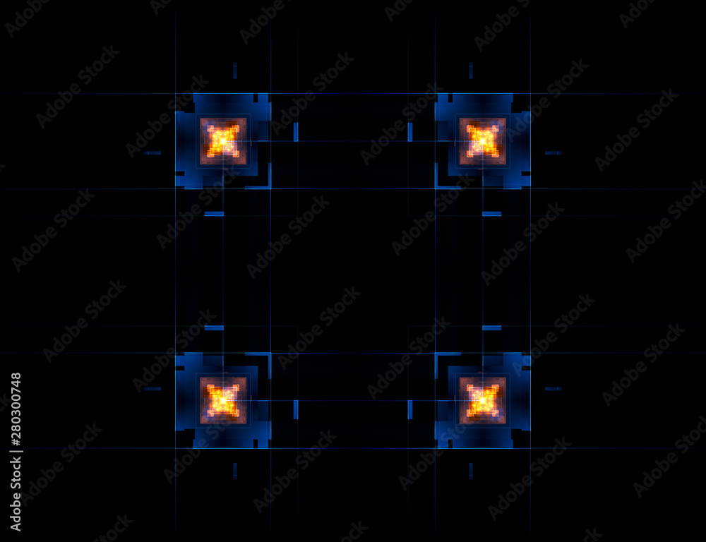 Led Light. luma effect. Future tech. Glare cubes. Digital signal ...