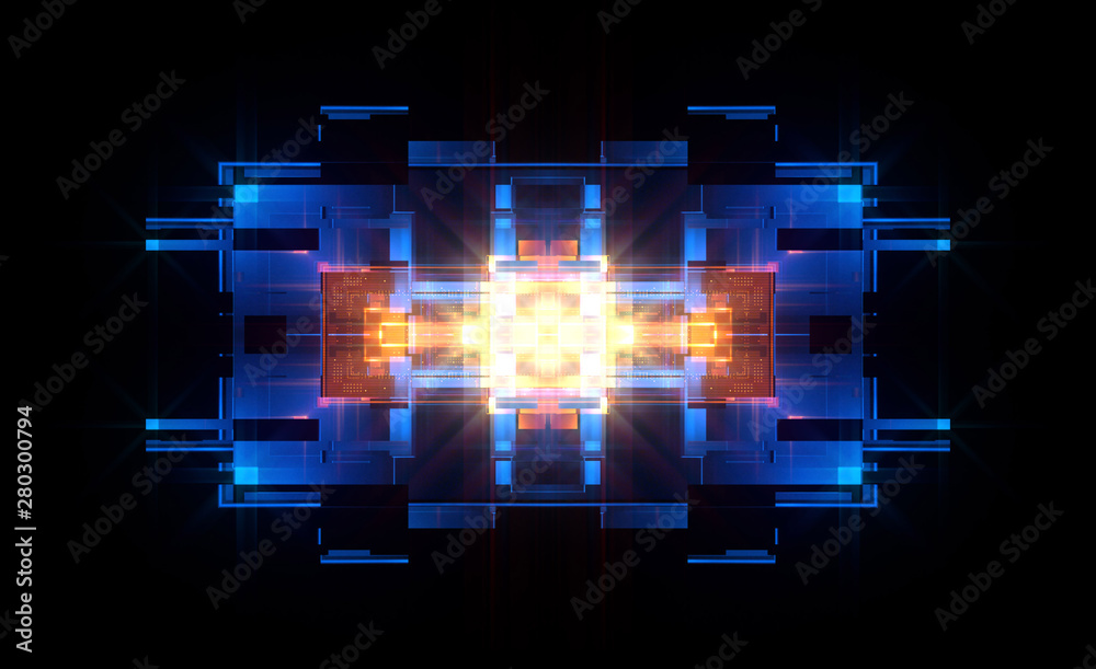 Led Light. luma effect. Future tech. Glare cubes. Digital signal ...