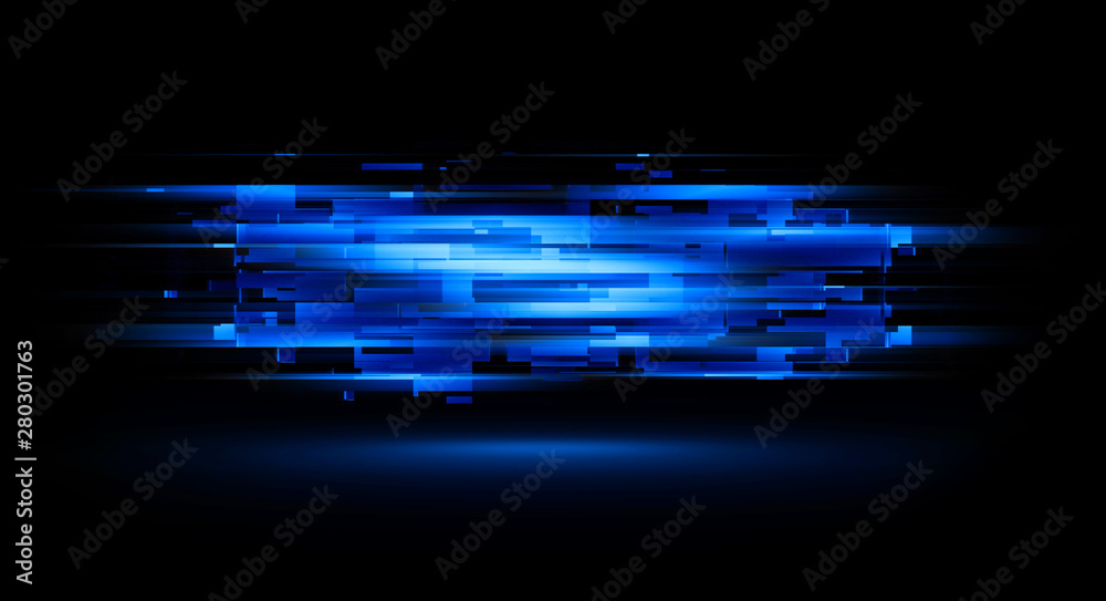 Led Light. Abstract effect. Future tech. Glare cubes. Digital cpu ...