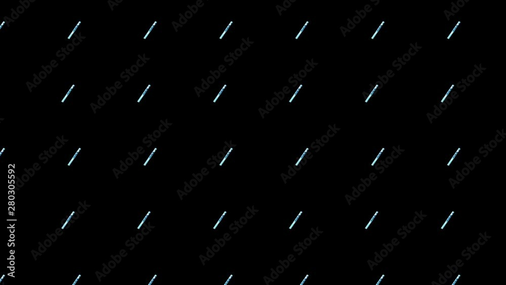 Animated triangle. 2D line drawing a triangle on a black background ...