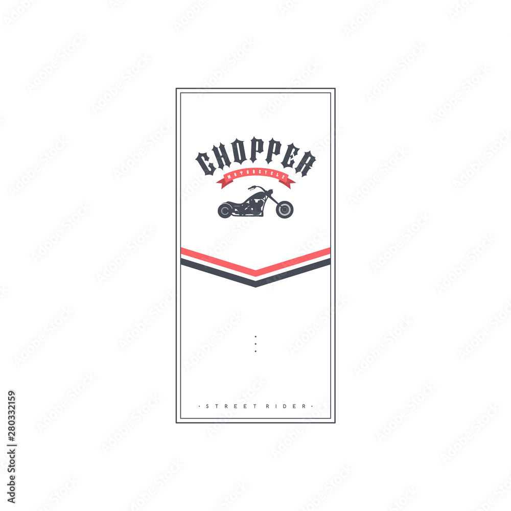 chopper custom motorcycle theme flyer template vector Stock Vector ...