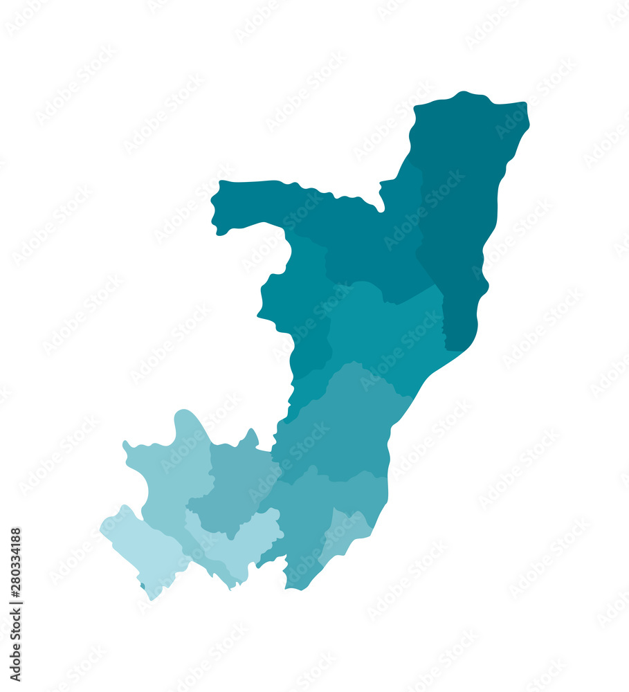 Vector isolated illustration of simplified administrative map of ...