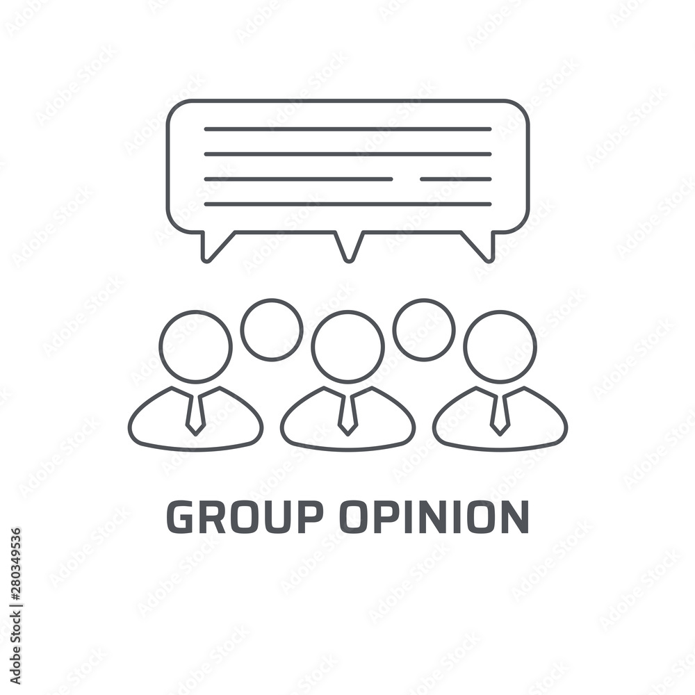Group opinion icon. Trendy modern flat linear vector group opinion icon ...
