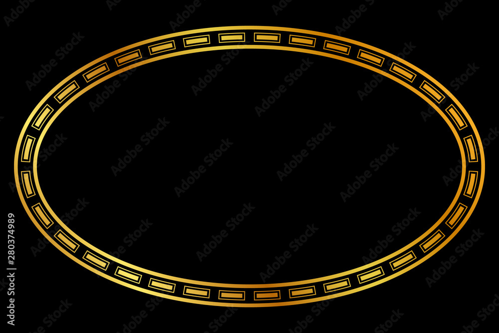 Simple Oval Frame Vector