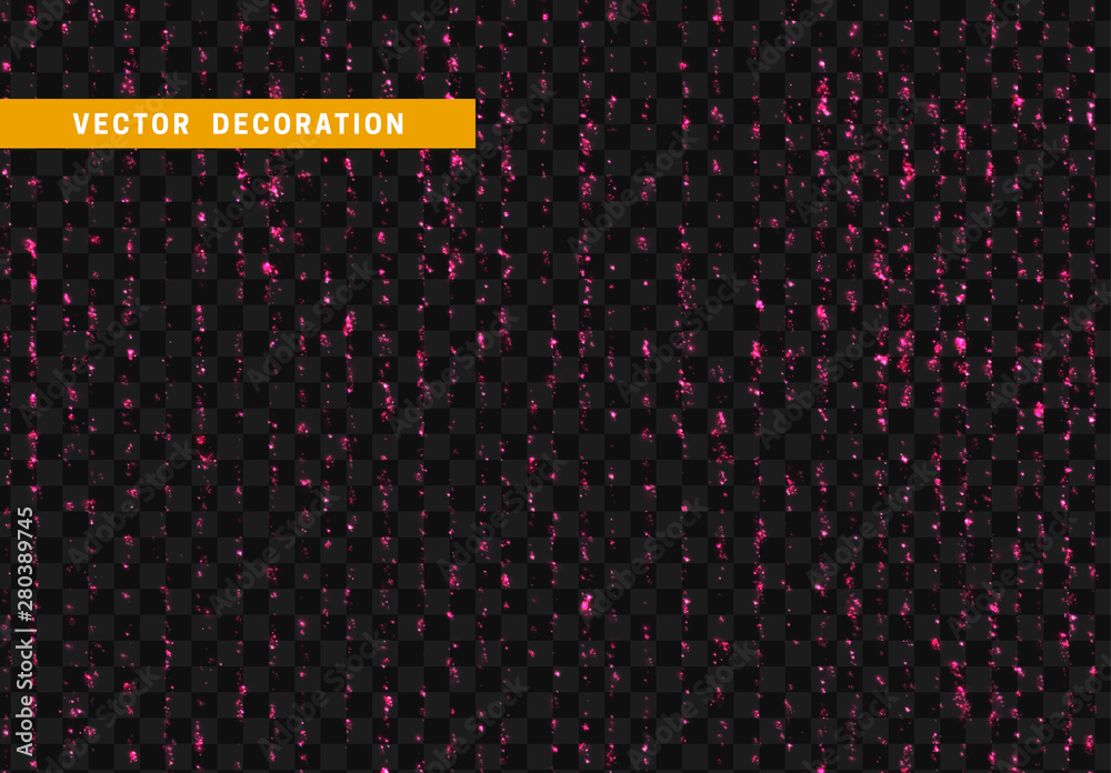 Transparent vector light effect pink. Glitter particles, Bright design ...