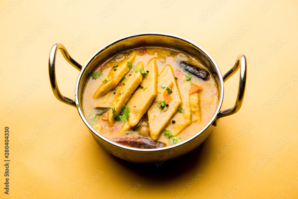 Fotografia do Stock: Dal Dhokli, Varan Phal or Chakolya is a gujarati ...