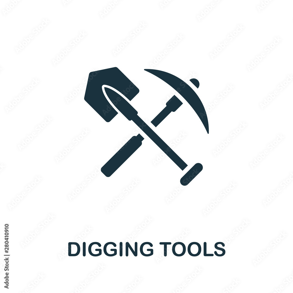 Digging Tools vector icon symbol. Creative sign from farm icons ...