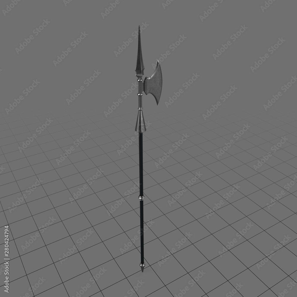 Medieval halberd 1 contenido 3D de Stock | Adobe Stock