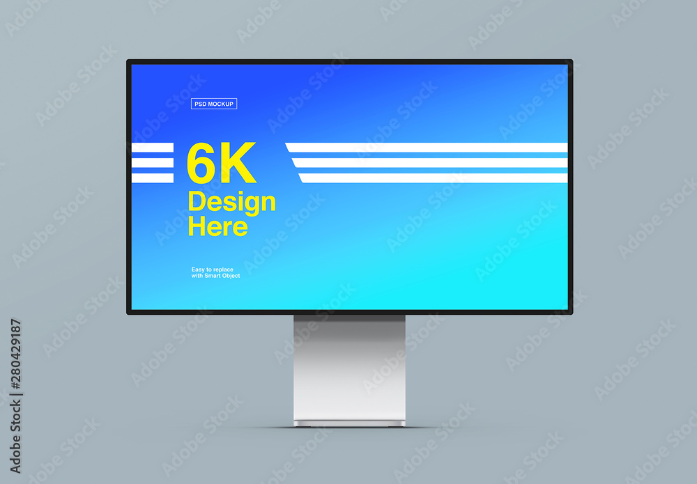 Desktop Monitor Display Mockup Stock Template | Adobe Stock