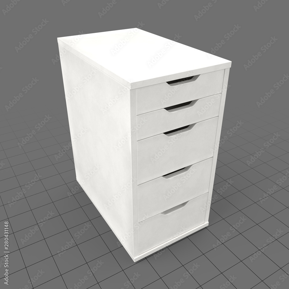 Drawer unit Stock 3D asset | Adobe Stock