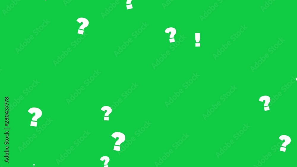 Exclamation And Question Marks On Green Screen. High Quality Animation ...