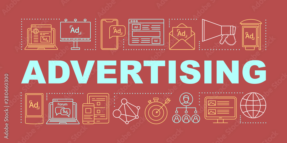 Advertising word concepts banner. Services, brand promotion. Digital ...