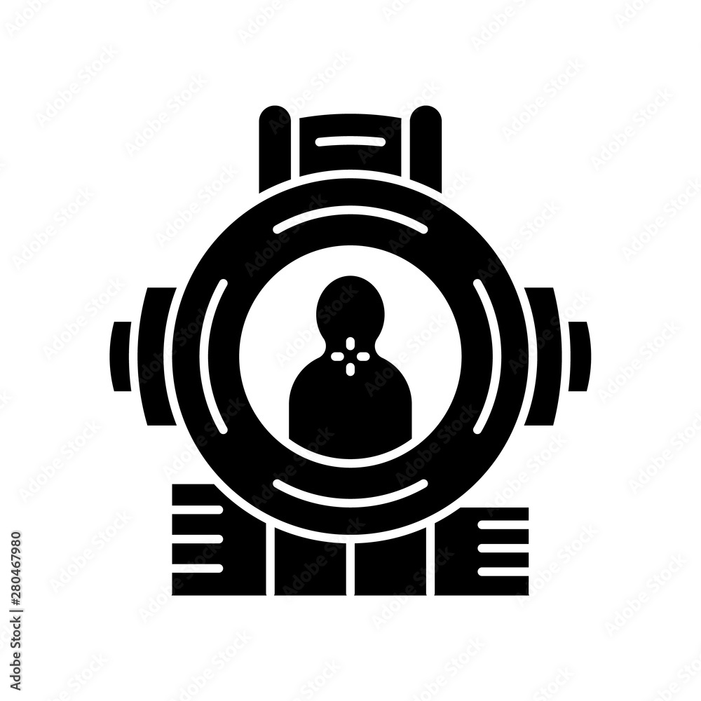 Shooting aim glyph icon. Shooter from first person. Killer target ...