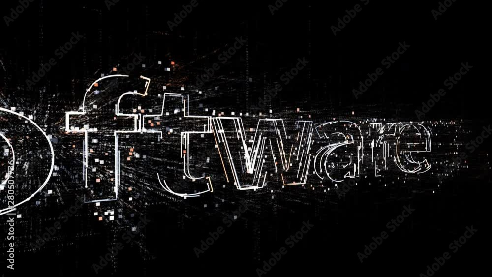 4k Software word tag cloud,binary computer code.The Matrix style binary ...