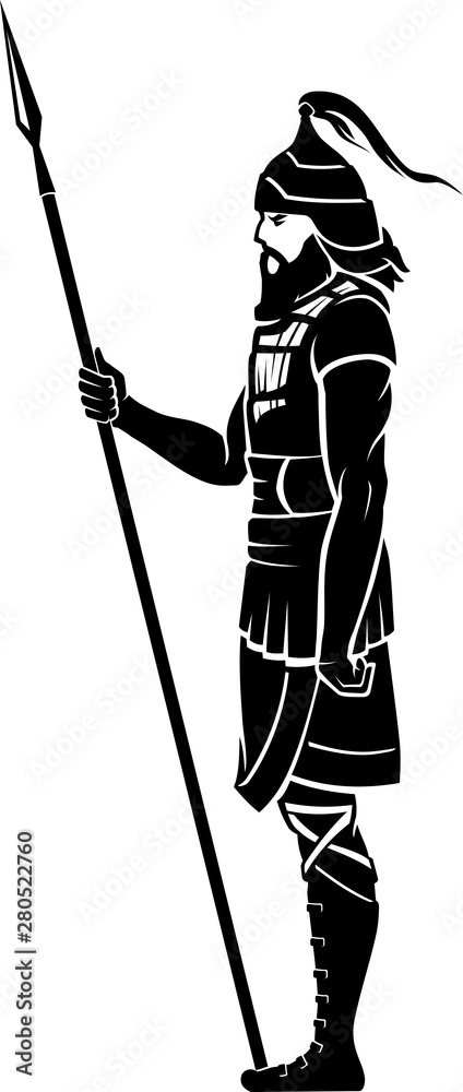 Medieval Warrior Guard Stock Vector | Adobe Stock