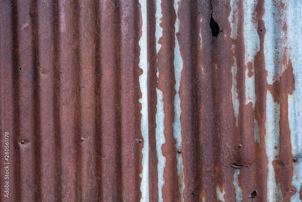 Old zinc texture background.Old rusty galvanized, corrugated iron siding vintage texture ...