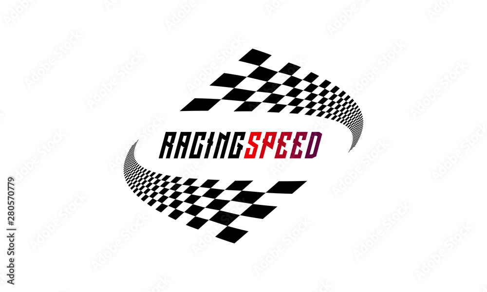 Racing flag Design Template. Race flag Design Vector. Speed Flag Simple ...
