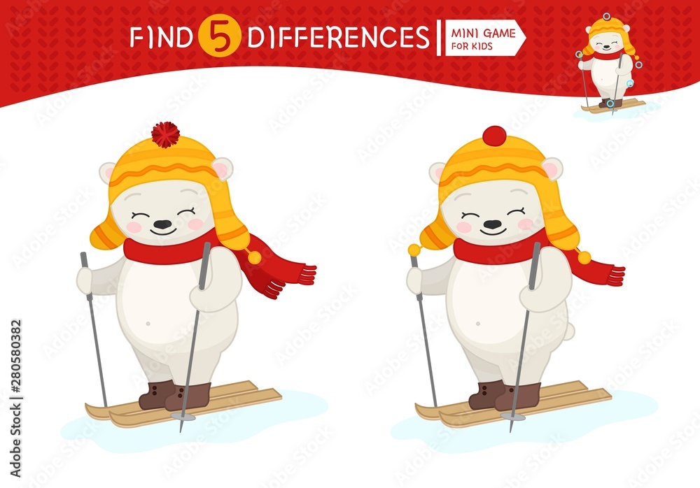 Find differences. Educational game for children. Cartoon vector ...