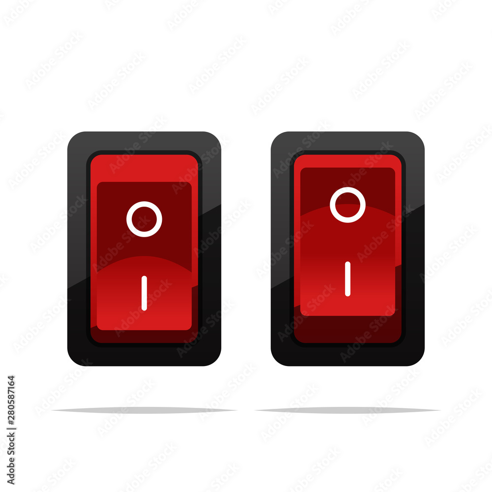 Power toggle switch vector isolated Stock Vector | Adobe Stock