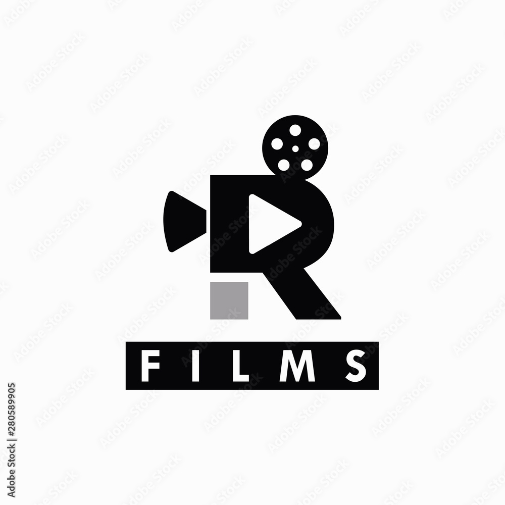 R logo Production and film exclusive design inspiration Stock Vector ...